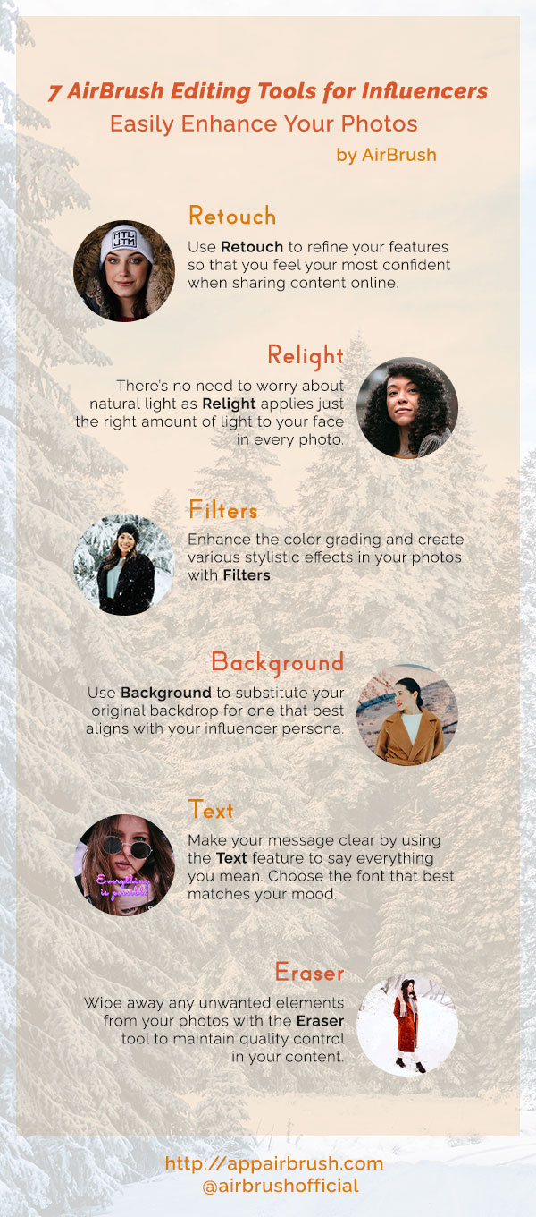 7 Airbrush Editing Tools for Influencers to Easily Enhance Their Photos
