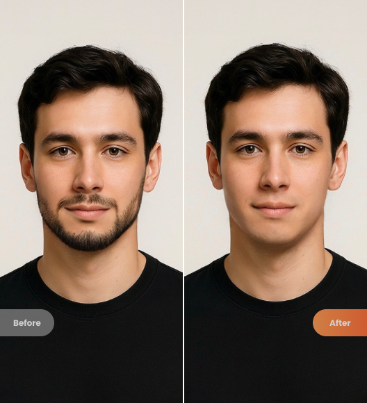 Filtro Sem Barba - Remover Barba de Foto Grátis | No Beard Filter